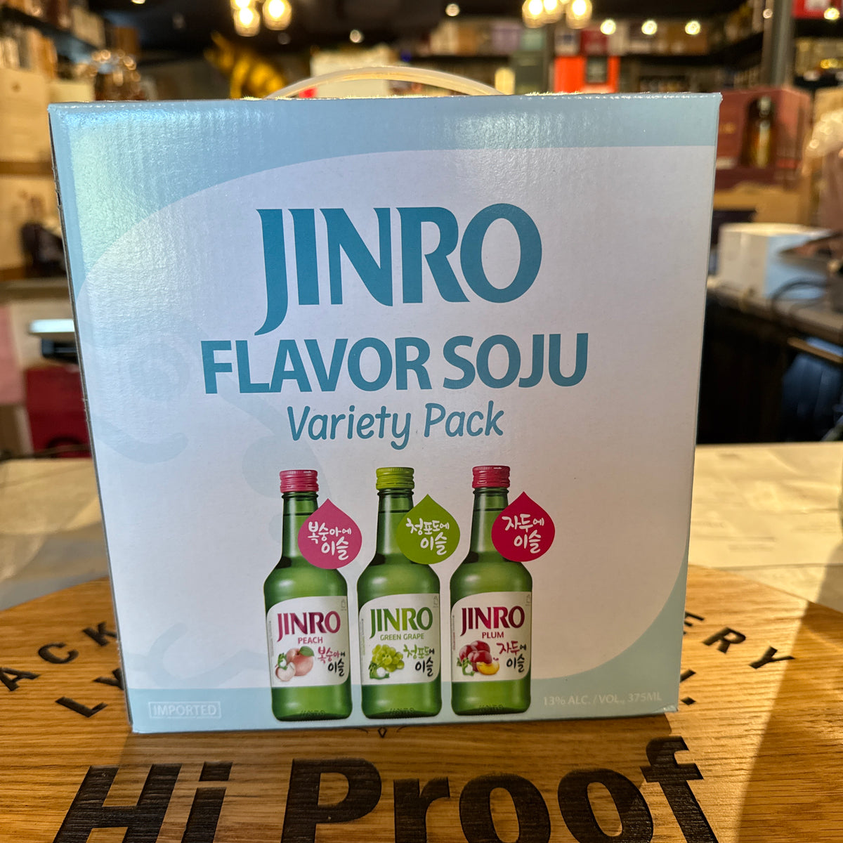 JINRO SOJU VARIETY GREEN GRAPE/PLUM/PEACH PACK OF 6 Bottles 375ml 진로 소 – Hi Proof