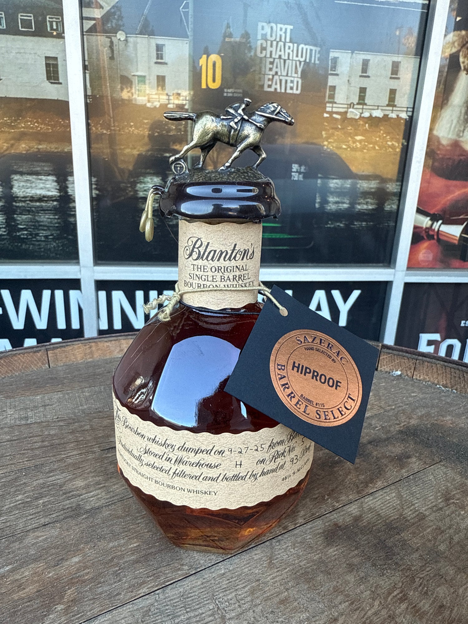 Blanton's Single Barrel Bourbon Hi Proof Store Pick 375mL