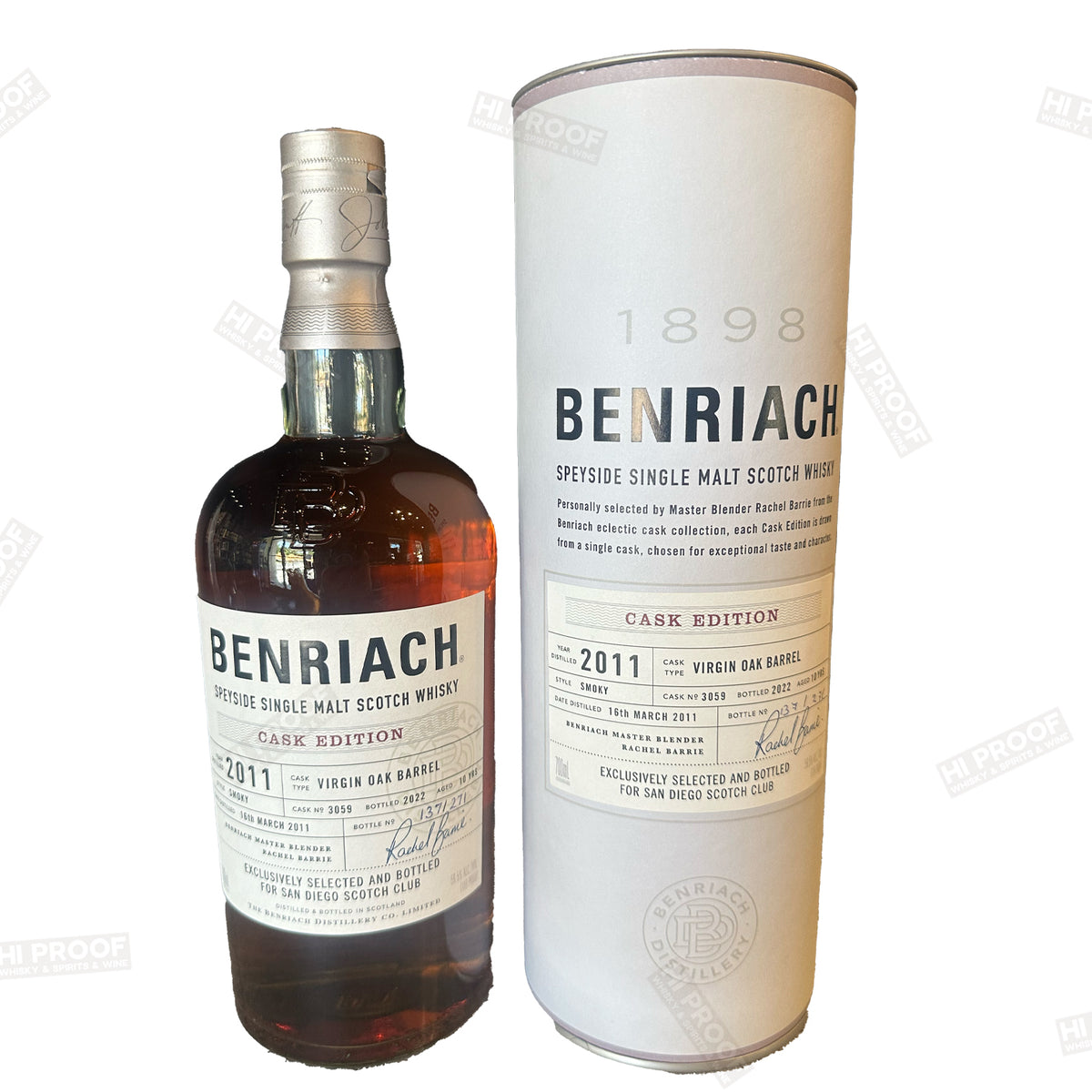 Benriach Single Malt Single Cask #3059 10 Year – Hi Proof