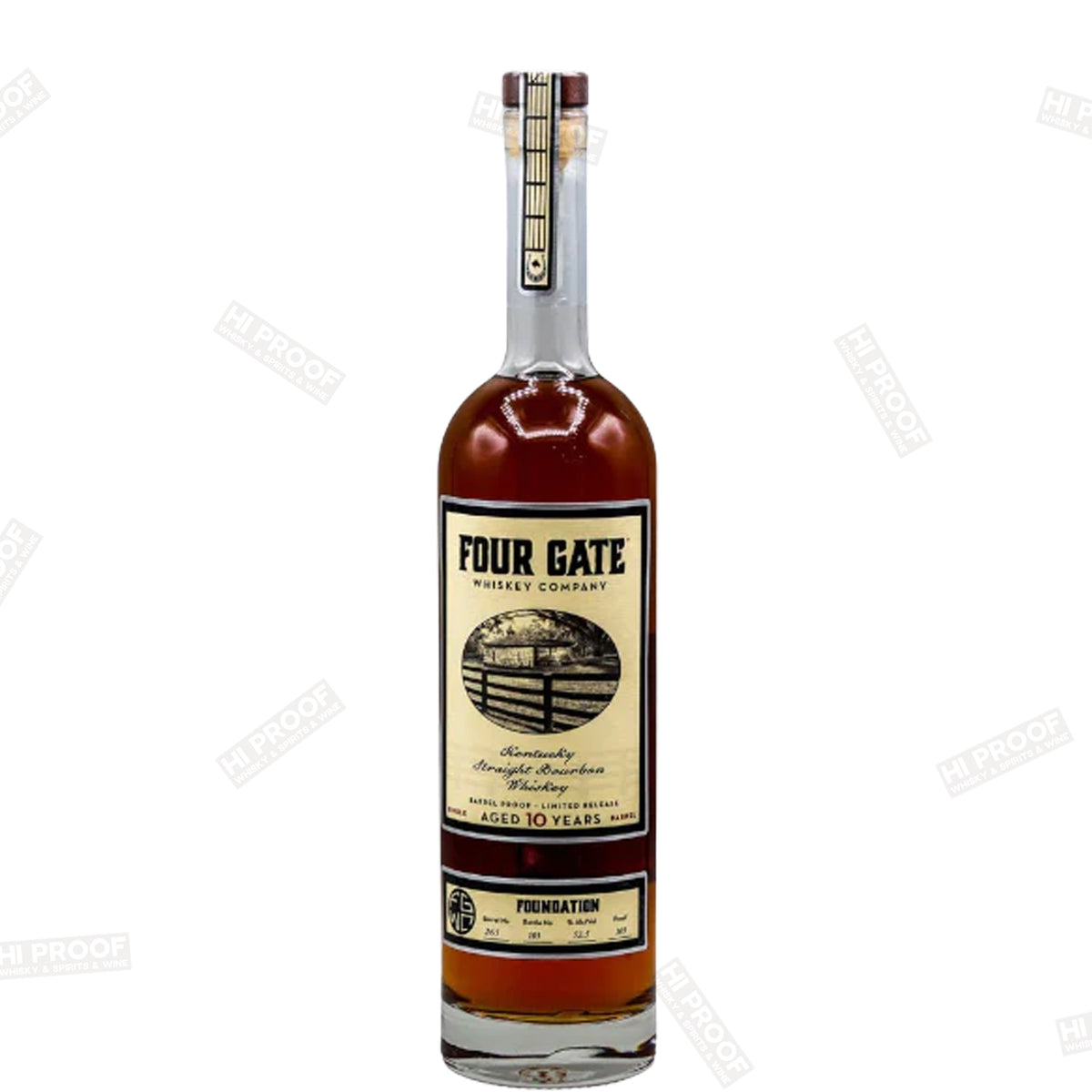 Four Gate Foundation 10 Years Straight Bourbon 750m – Hi Proof