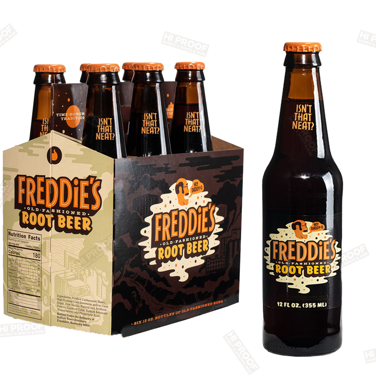 Freddie's Root Beer Non Alcoholic 6Pk/12oz (STORE PICKUP ONLY) – Hi Proof