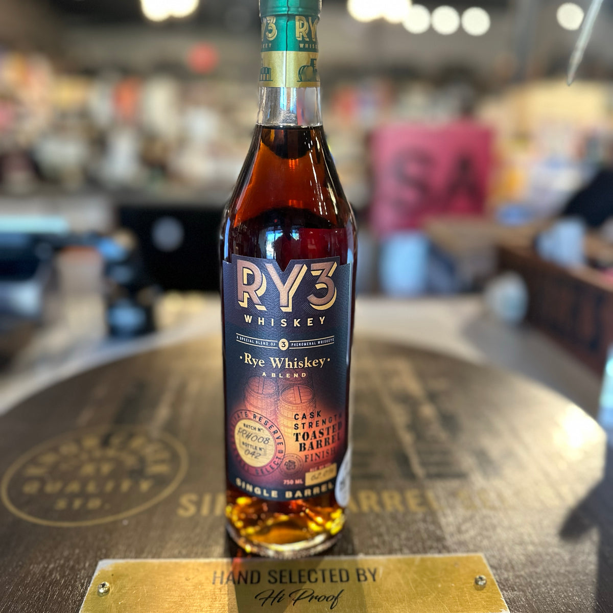 Ry3 Whiskey Hi Proof Store pick Cask Strength Toasted Barrel Finish Ry